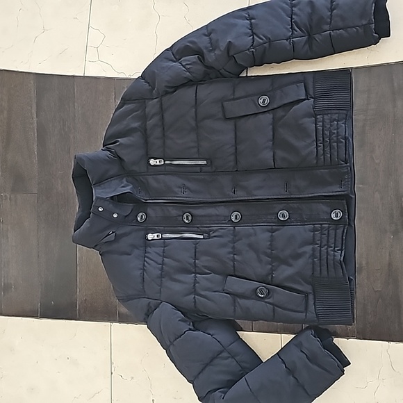 Zara | Jackets & Coats | Zara Man Black Full Zip Button Front Puffer ...